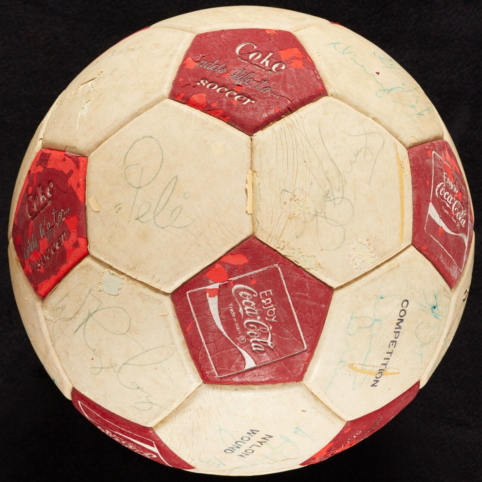 1980 New York Cosmos NASL Champs Team Signed Soccer Ball with Pele ...