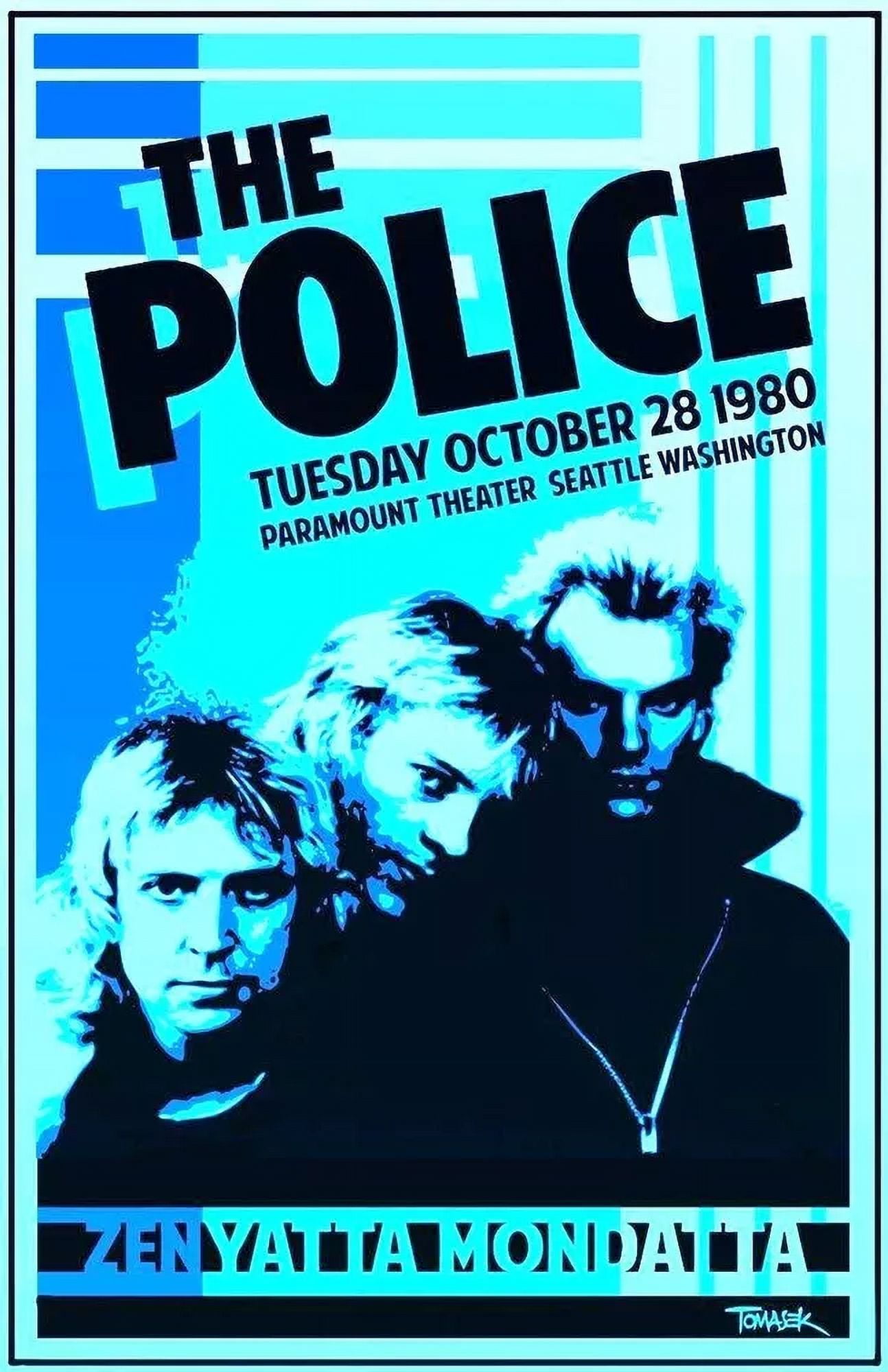 1980 THE POLICE CONCERT POSTER WALL ART PRINT in OLD SCHOOL TECH STYLE ...