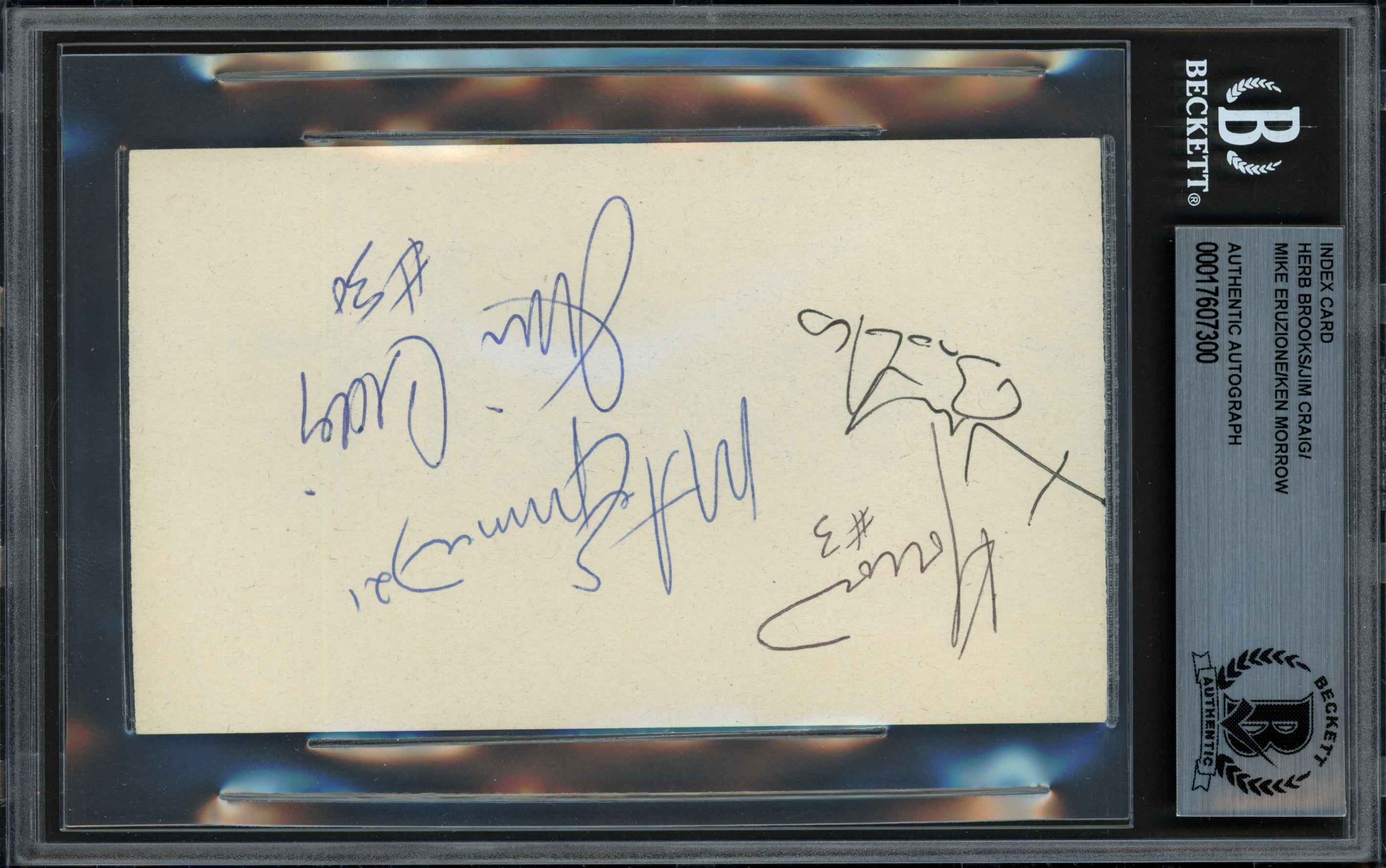 1980 Team USA Miracle on Ice Autographed 3x5 Index Card With 4 ...