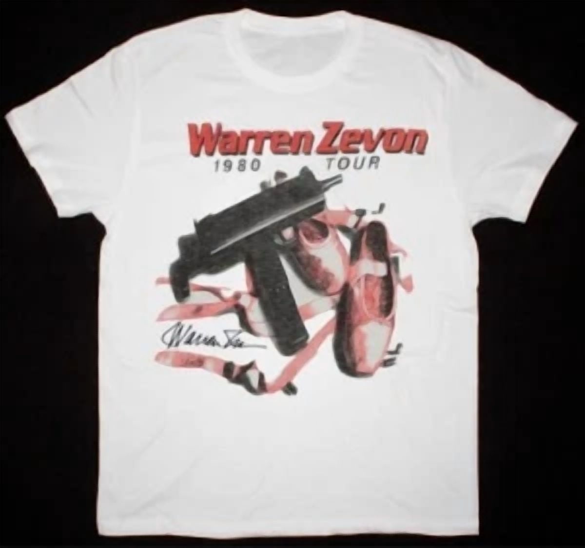 1980 Tour Warren Zevon Shirt Short Sleeve White - Walmart.com