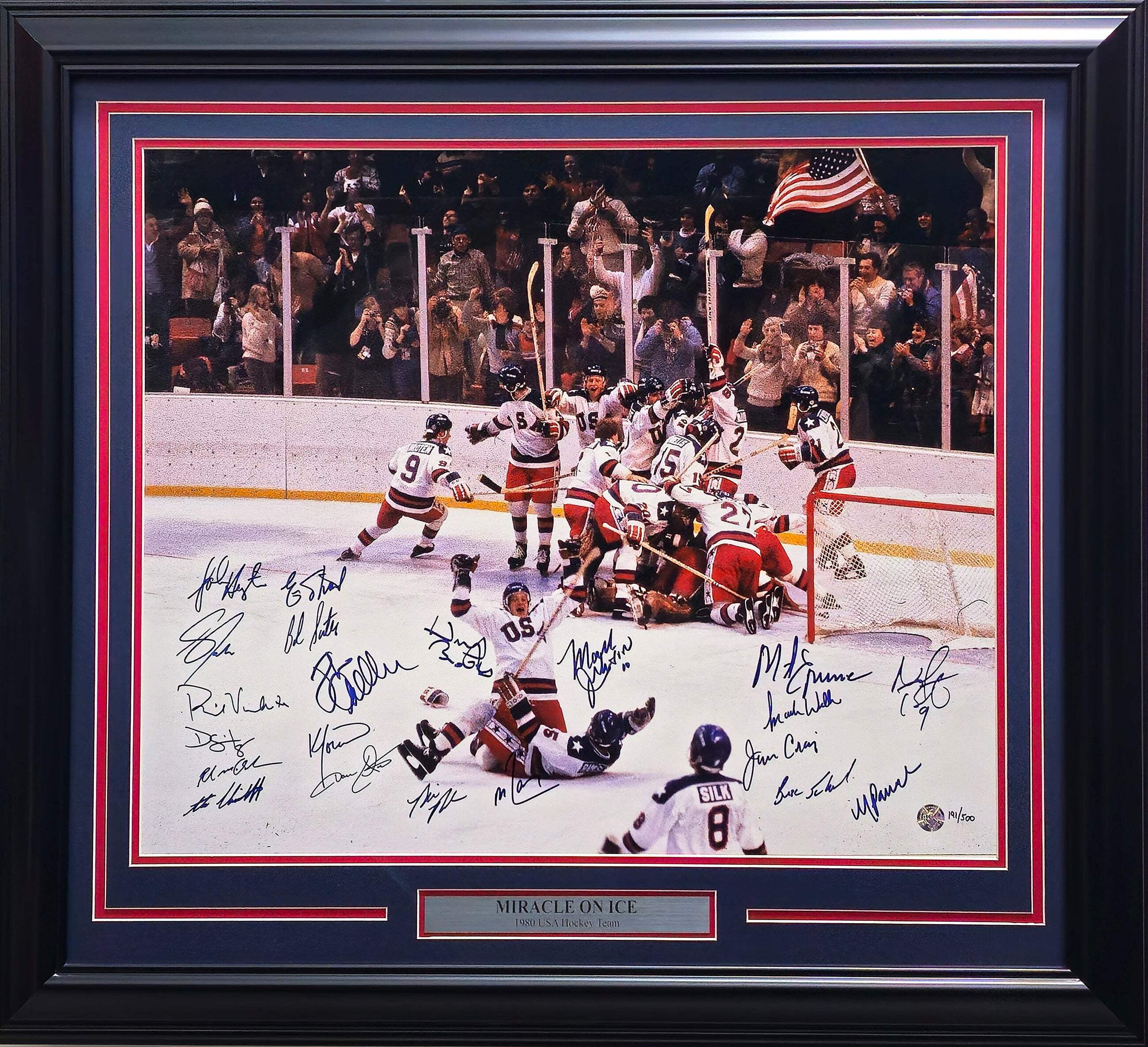 1980 USA Olympics Hockey Miracle On Ice Team Signed Autographed Framed ...