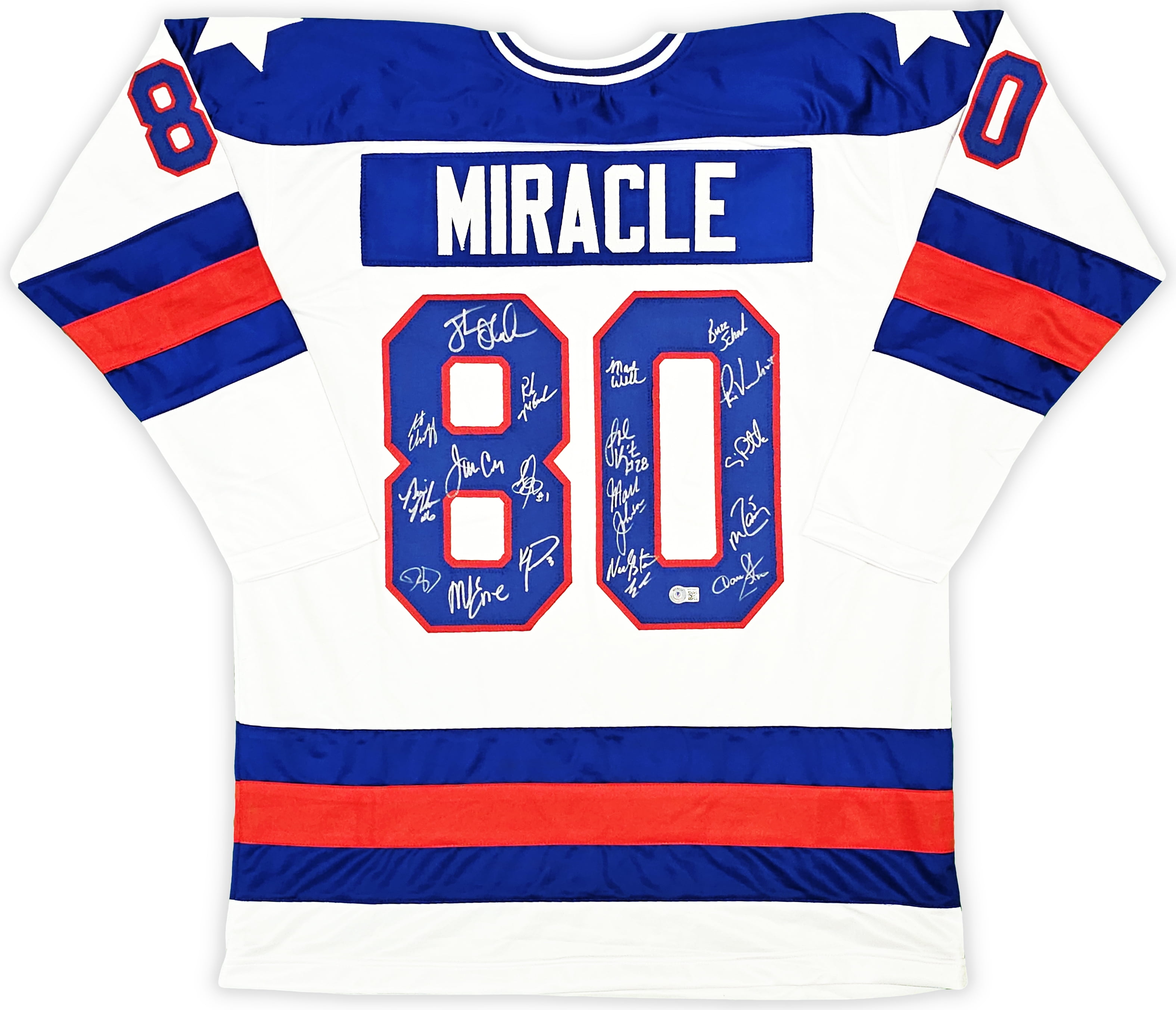 1980 USA Olympic Hockey 21 Mike Eruzione 17 O'Callahan 30 Jim Craig ...