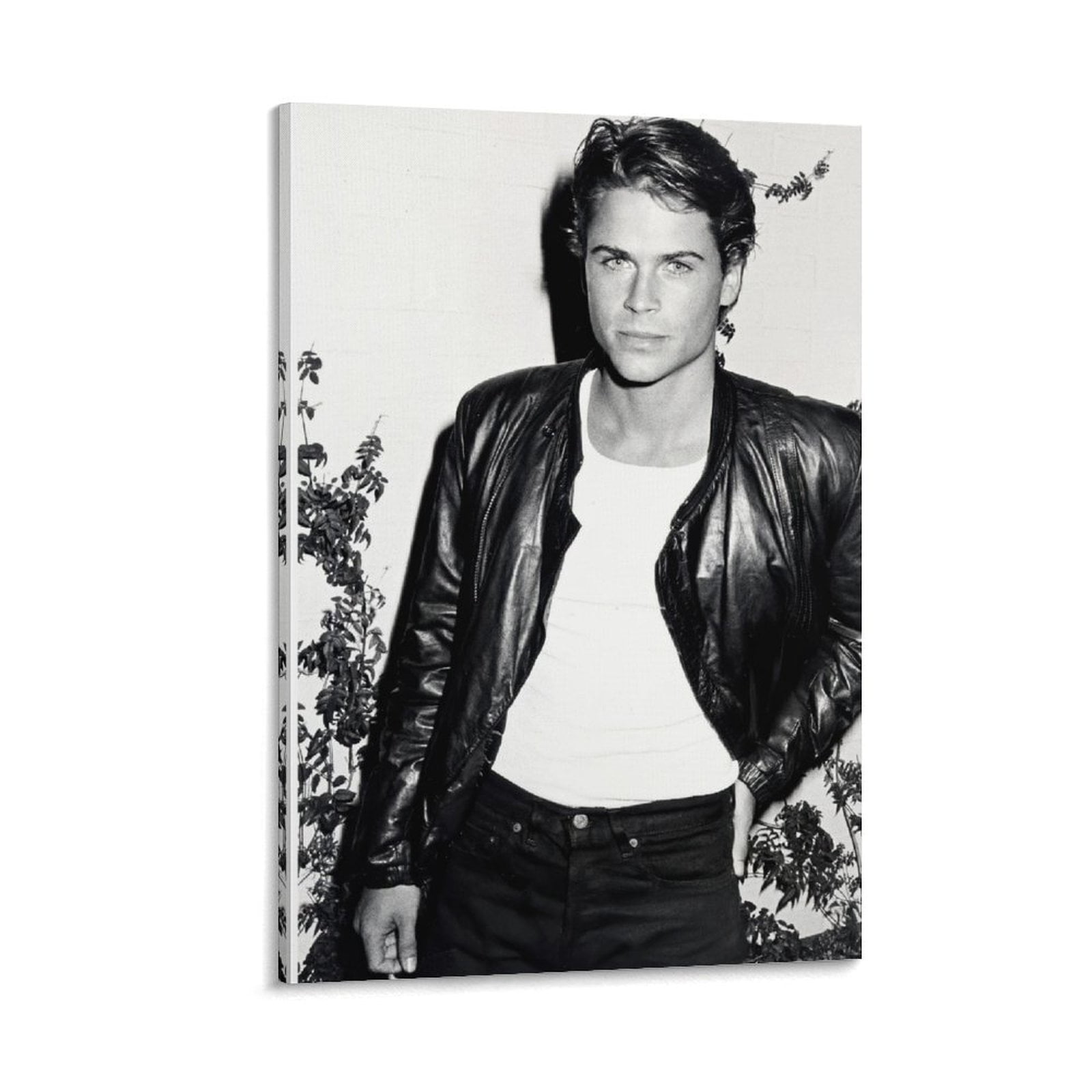 1980's American Actor Rob Lowe Black And White Poster Picture Print ...