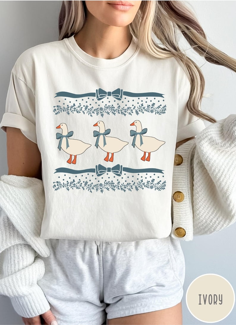 1980s Blue Ribbon Goose With Hearts Ugly T-shirt, Vintage Original T ...