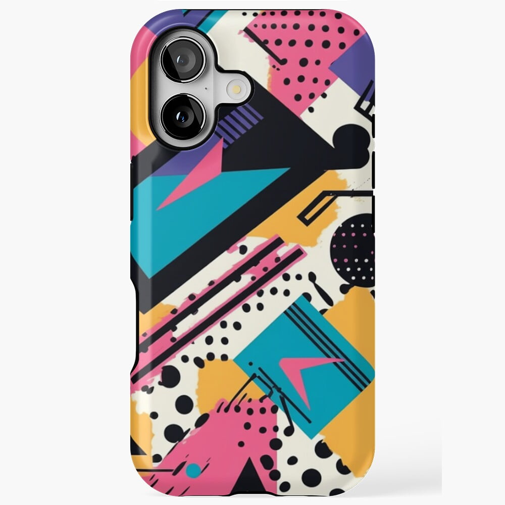 1980s Inspired Pattern Print MTV Style Phone Case for 17/15/14/13/12/11 ...