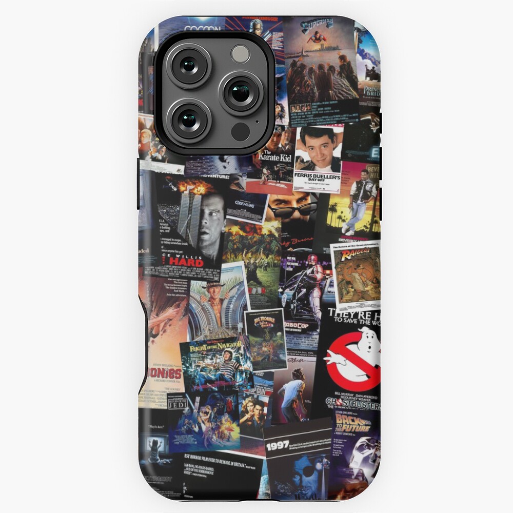 1980s Movie Posters Collage Phone Case for iPhone 16 15 14 13 12 11 Pro ...