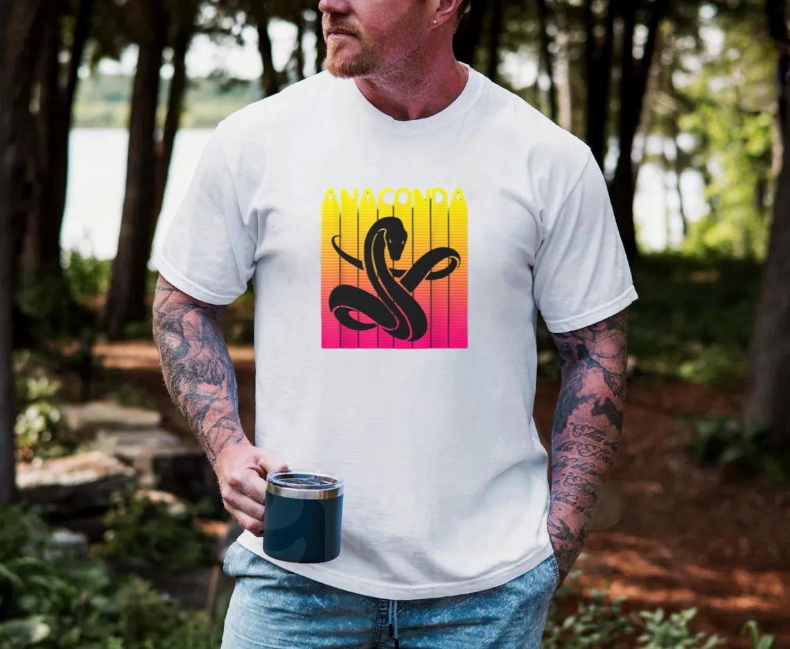 1980s Retro Anaconda Snake Lover retro T-Shirt Unisex, for men & women, up to size 5XL - Walmart.com
