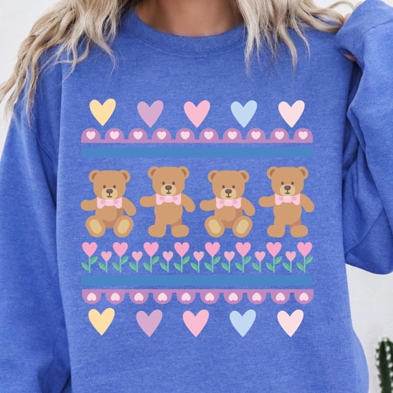 1980s Teddy Bears TShirt Original Retro Teddy Bears With Hearts Shirt ...