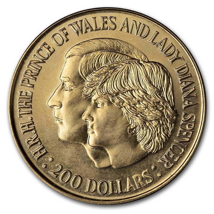 1981 Australia Gold $200 Charles & Diana BU - Walmart.com