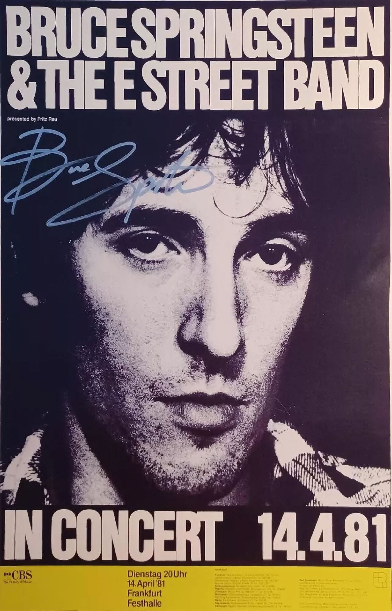 1981 BRUCE SPRINGSTEEN CONCERT Poster WALL ART PRINT 11 x 17 Inch ...