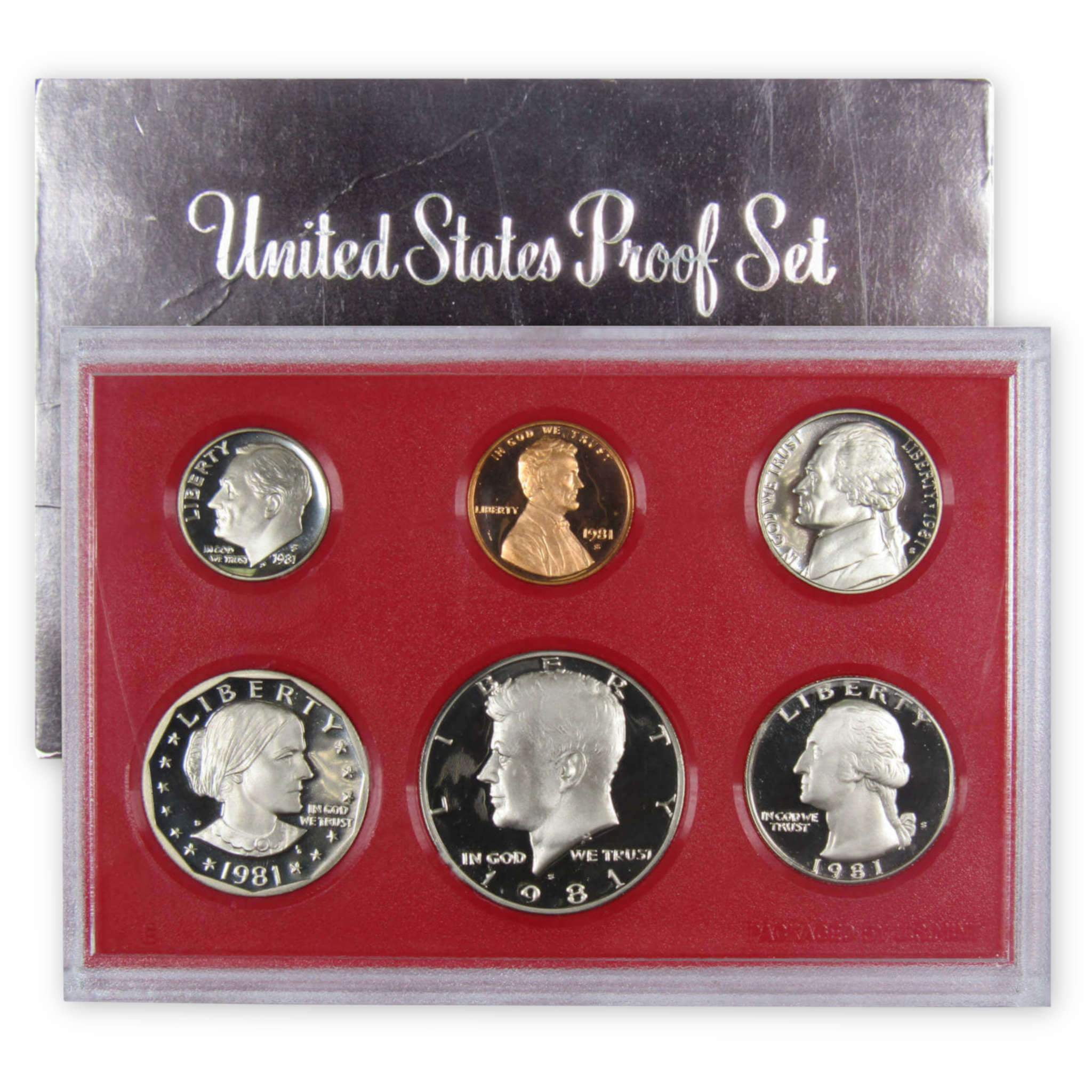 1981 Clad Proof Set Type 1 U.S. Mint Government Packaging OGP - Walmart.com