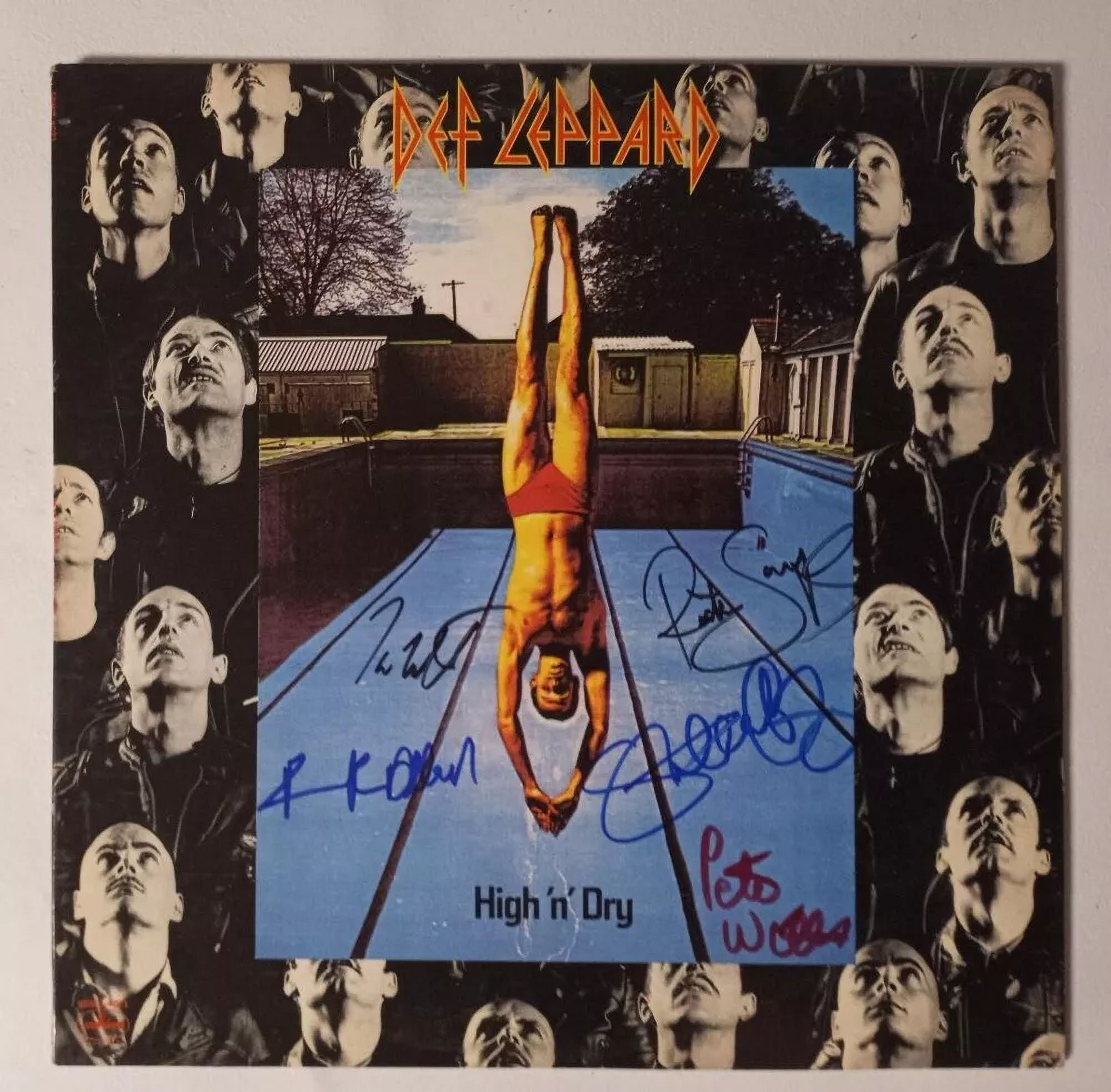 1981 Def leppard Album poster Wall Art Print with facsimile autographs ...