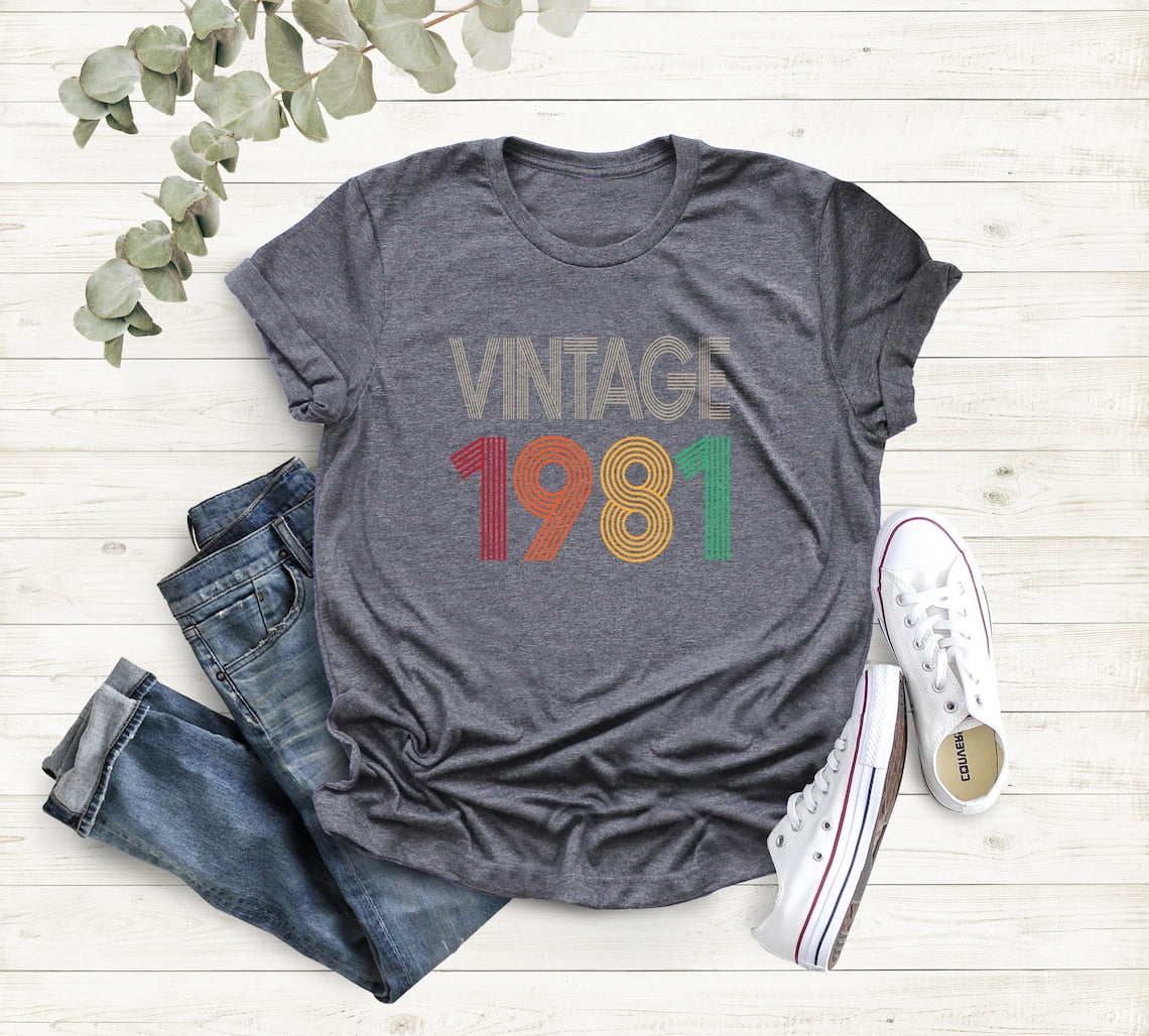 1981 Retro Shirt, 44th Birthday Men, Vintage 1981 Shirt, Classic 1981 ...