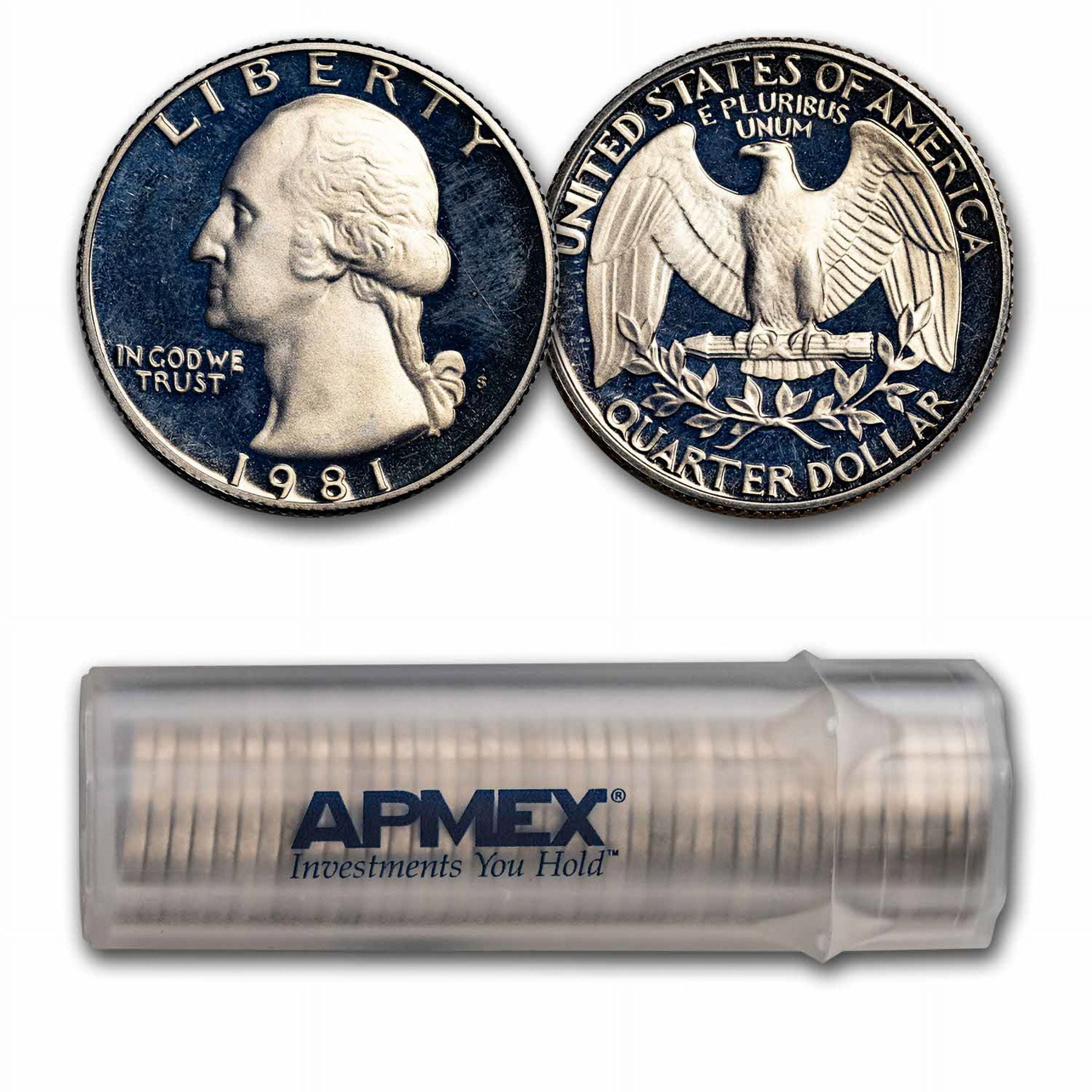 1981-S Type-I Washington Quarter 40-Coin Roll Proof - Walmart.com