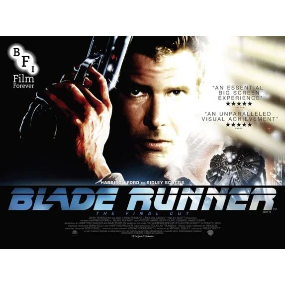 1982 Blade Runner Movie Poster Harrison Ford Rutger Hauer Sean Young ...