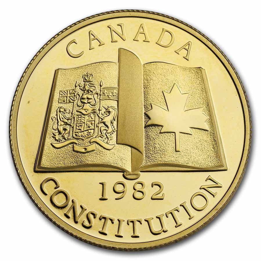 1982 Canada 1/2 oz Proof Gold $100 Constitution (Coin Only) - Walmart.com