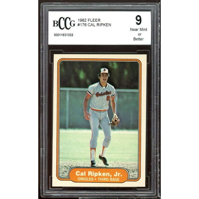 1982 Fleer #176 Cal Ripken Jr Rookie Card BGS BCCG 9 Near Mint+ ...
