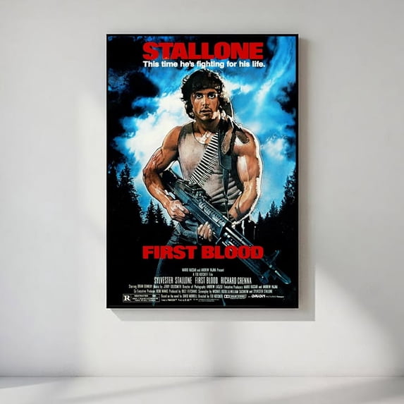 1982 Rambo First Blood Movie Poster Print Sylvester Stallone John ...
