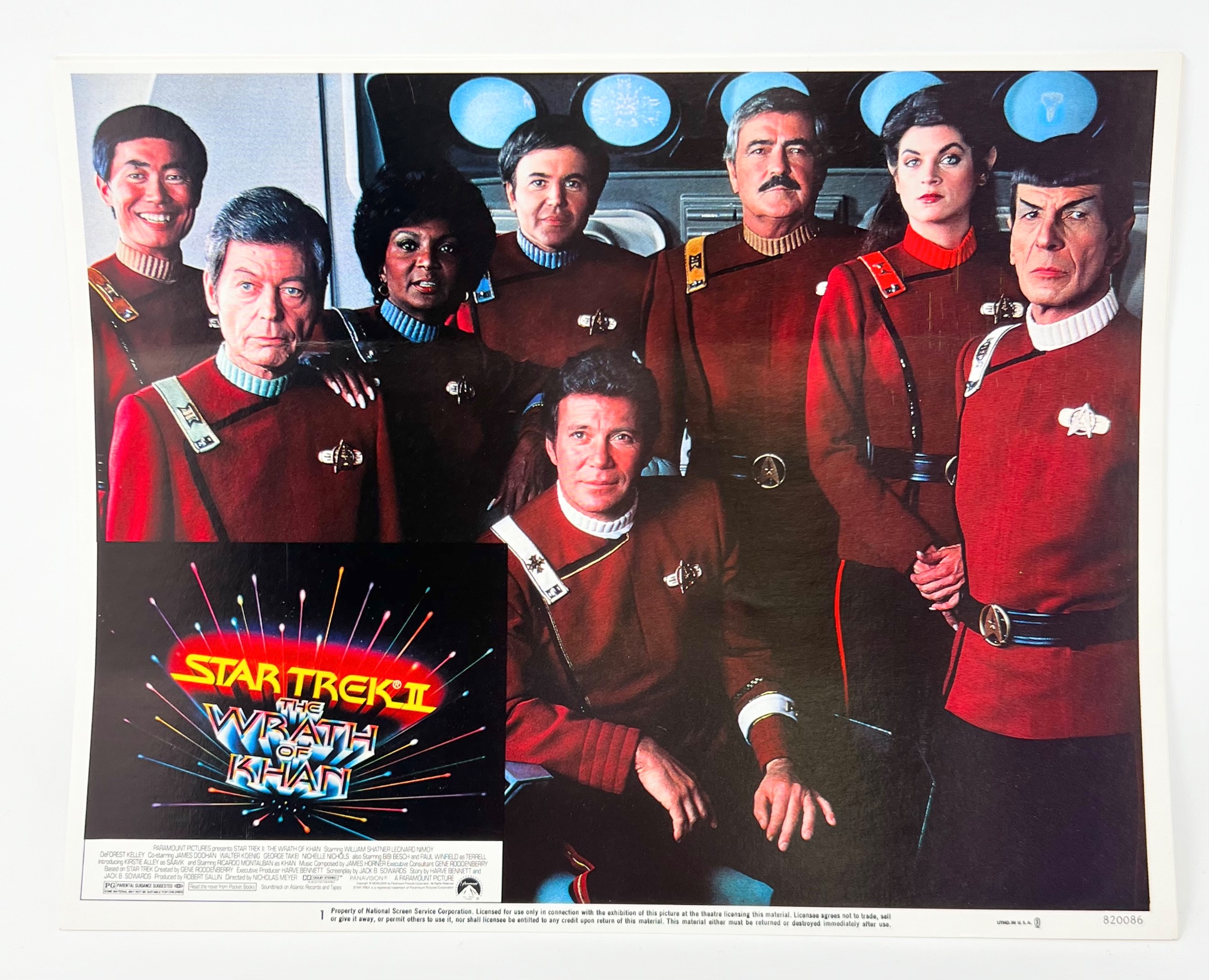 1982 Star Trek II The Wrath Of khan Lobby Cards Set of 8 Movie Posters - Walmart.com