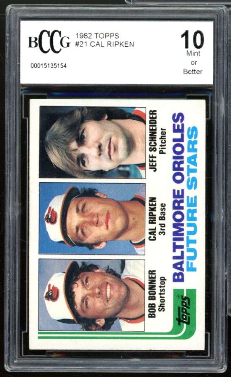 1982 Topps #21 Cal Ripken Jr Rookie Card BGS BCCG 10 Mint+ - Walmart.com