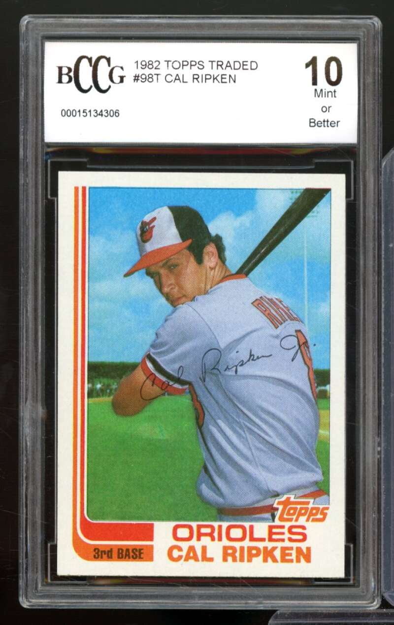 1982 Topps Traded #98T Cal Ripken Jr. Rookie Card BGS BCCG 10 Mint+ ...