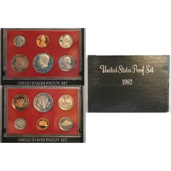 1982 Proof Set - U.S. Mint 5-Coin Set - Classic 1980s Clad Proofs ...