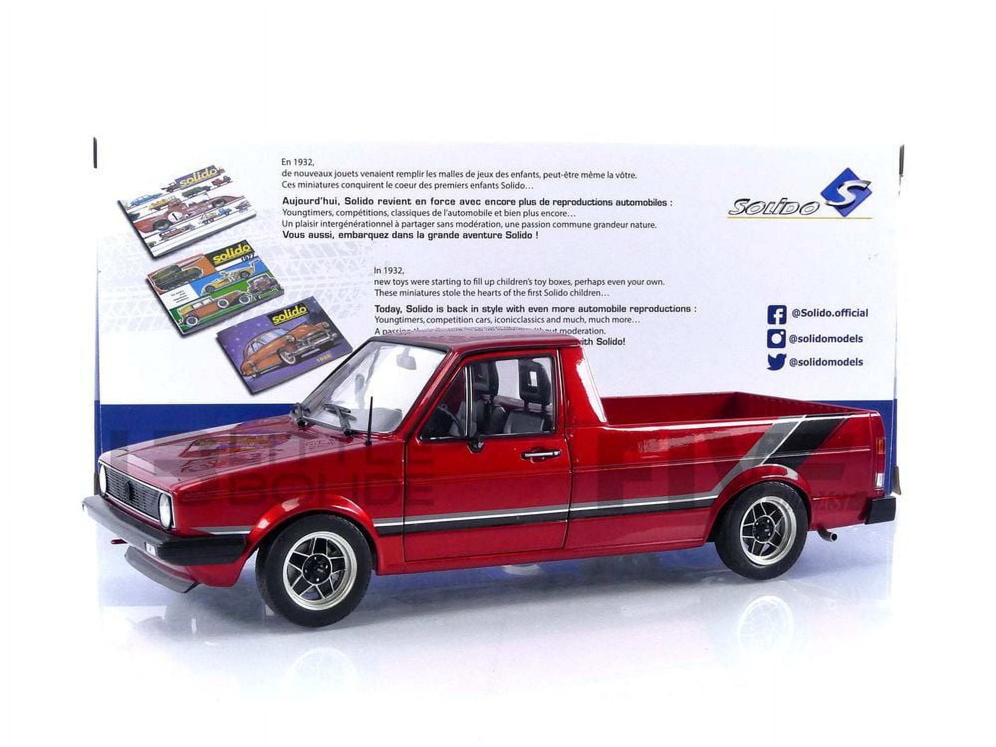 1982 Volkswagen MK1 Pickup Truck Custom Red Metallic with Stripes 1/18 ...