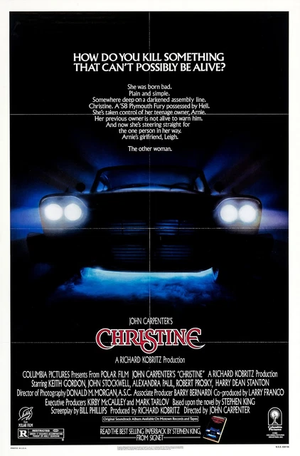 1983 Christine Movie Poster 1958 Plymouth Fury Arnie Horror UNFRAMED ...