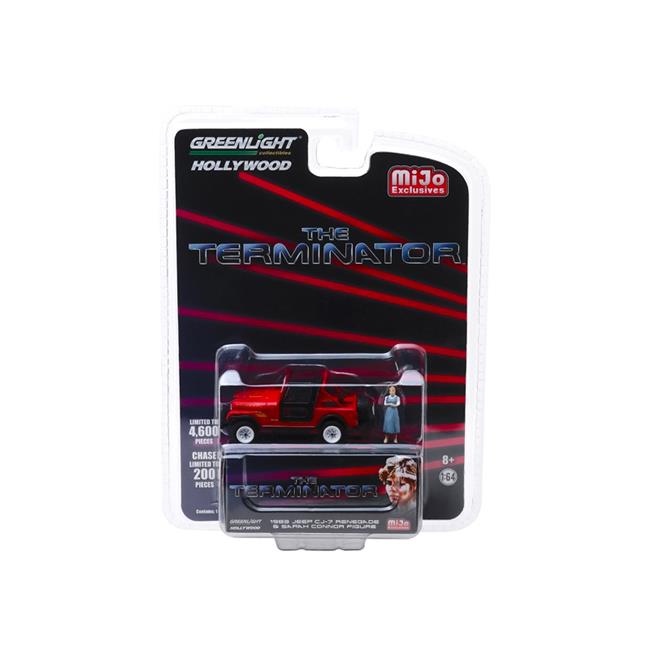 1983 Jeep CJ-7 Renegade Red with Sarah Connor Figure The Terminator ...