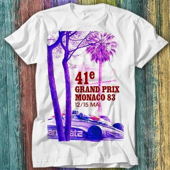 1983 Monaco Grand Prix Racing T Shirt Top Tee 553 - Walmart.com