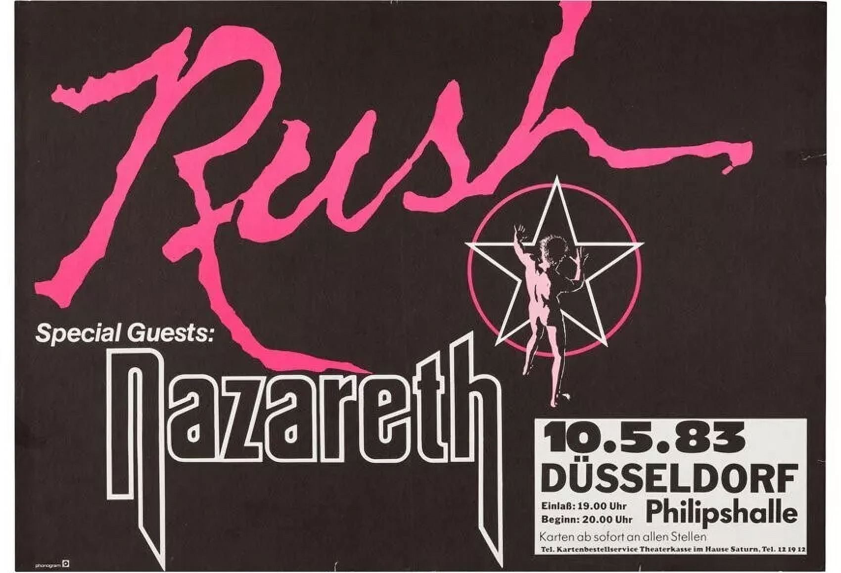 1983 RUSH CONCERT POSTER WALL ART PRINT ES NAZARETH 16 x 24 Inch Poster ...