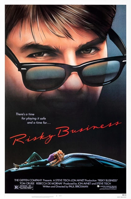 1983 Risky Business Movie Poster Tom Cruise Joel Rebecca De Mornay ...