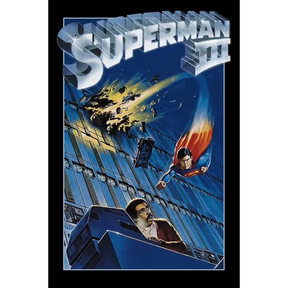 1983 Superman 3 Movie Poster Clark Kent Lois Lane Dc Christopher Reeve ...