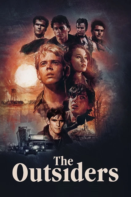 1983 The Outsiders Movie Poster Patrick Swayze Tom Cruise Ralph Macchio ...