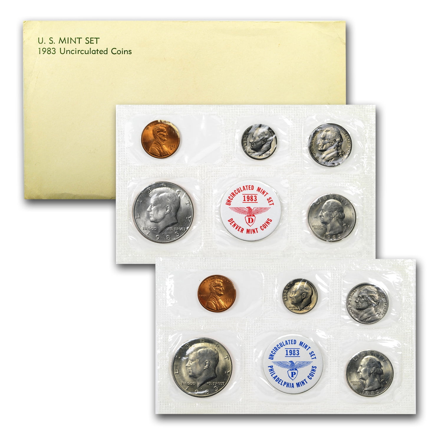 1983 Uncirculated Coin Set (3rd Party Packaging) - Walmart.com