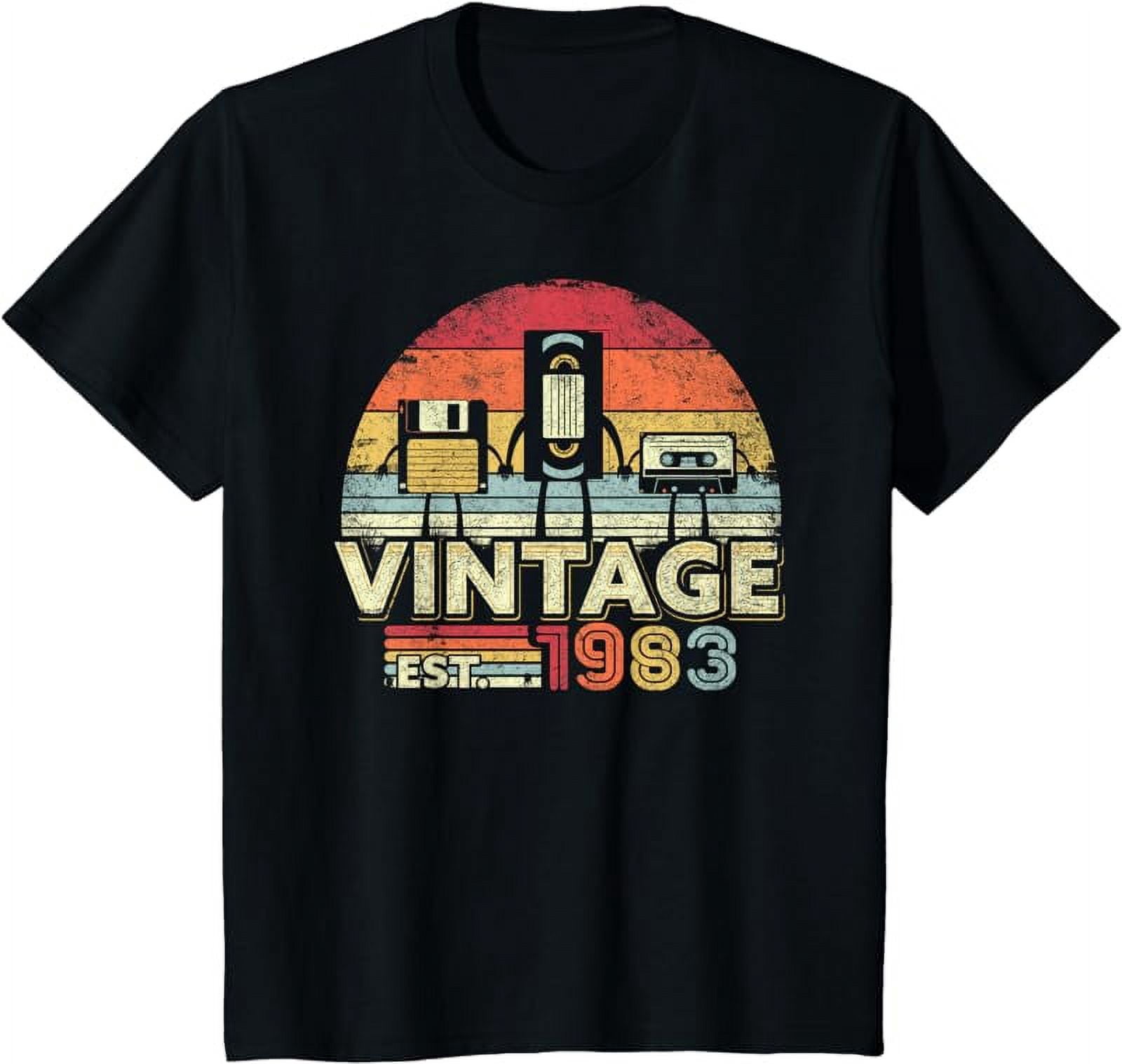 1983 shirt. Vintage birthday gift, funny music, tech humor T-shirt ...
