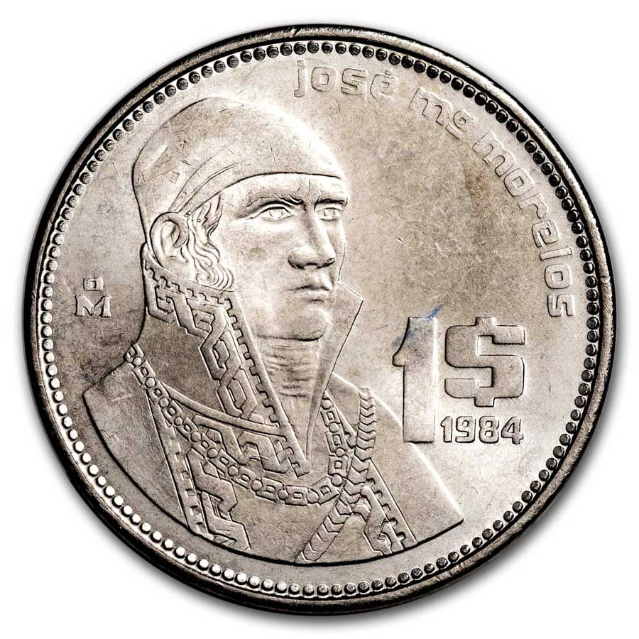 1984-1987 Mexico 1 Peso AU/BU - Walmart.com