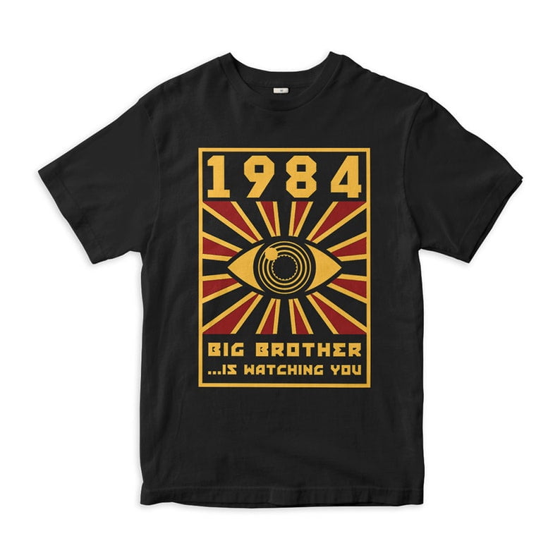 1984 Big Brother Is Watching You Graphic T-Shirt – George Orwell Novel ...