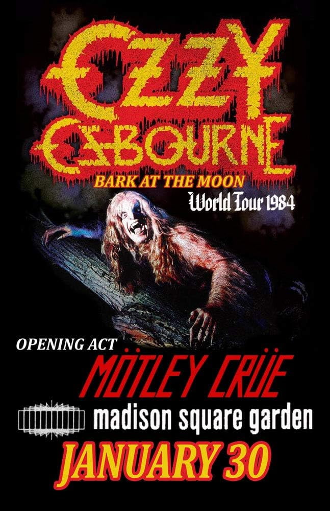 1984 Concert Poster Replica of Ozzy Osbourne - Frame Not Included ...