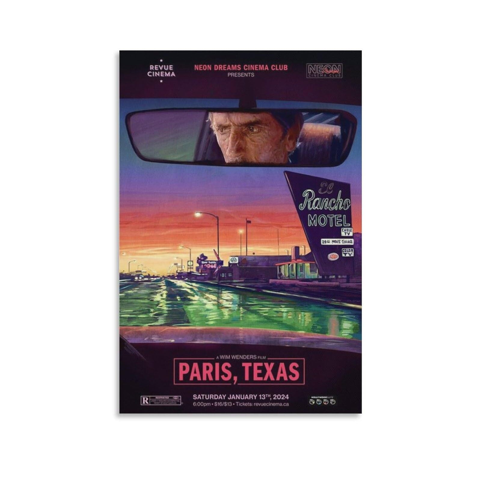 1984 Drama Movie Poster Paris, Texas Canvas Painting Poster Wall Art ...
