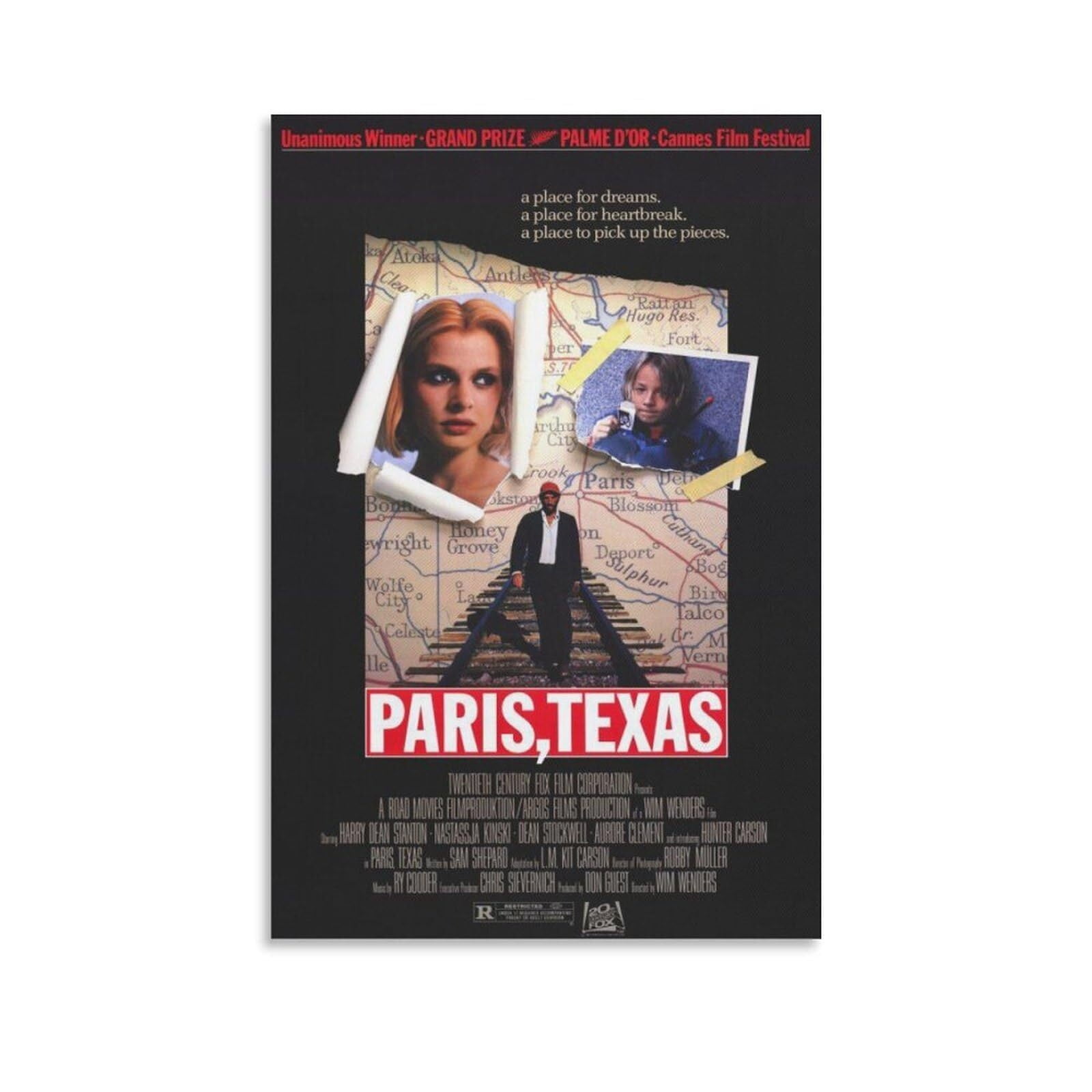 1984 Drama Movie Poster Paris, Texas Room Aesthetic Poster Print Art ...