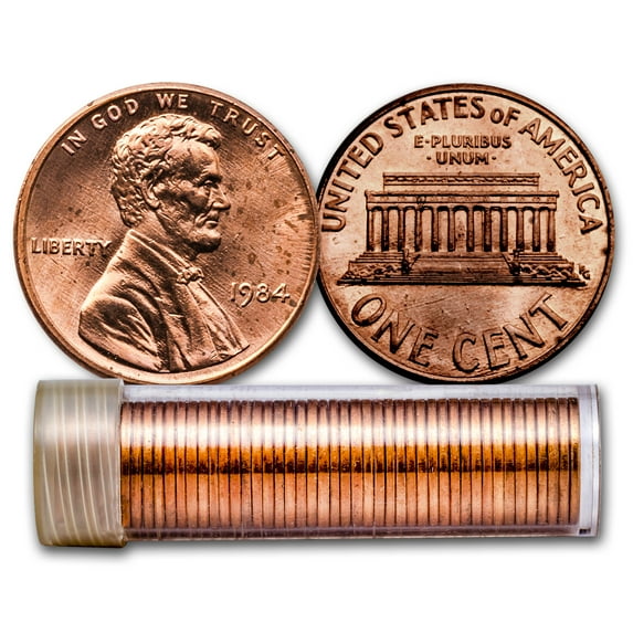 1984 Lincoln Cent 50-Coin Roll BU - Walmart.com