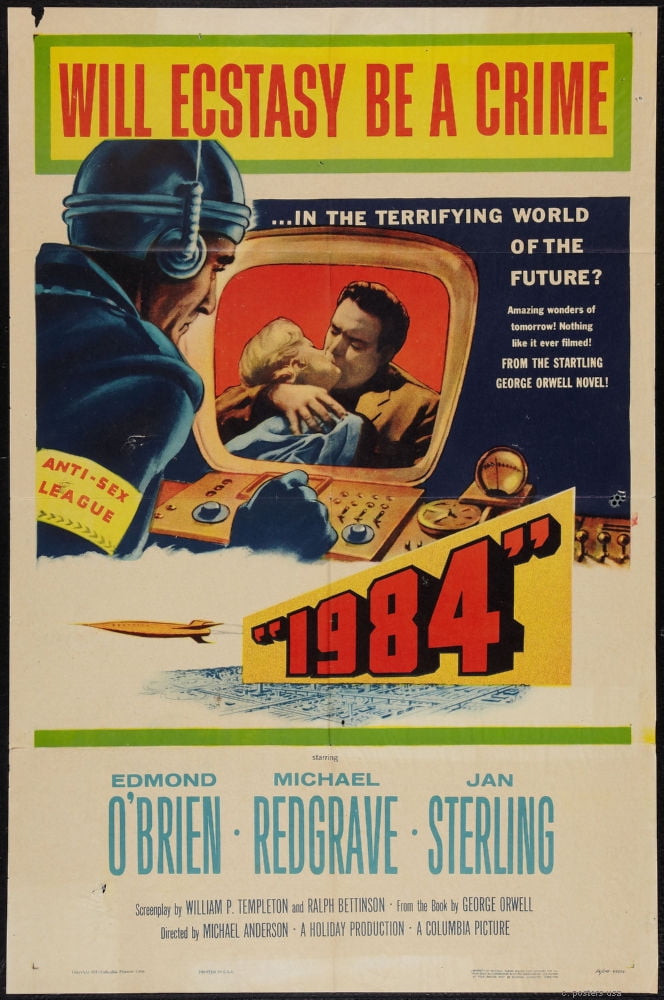 1984 Movie Poster Metal Sign 8inx 12in Art Print on Metal 8x12 Multi ...