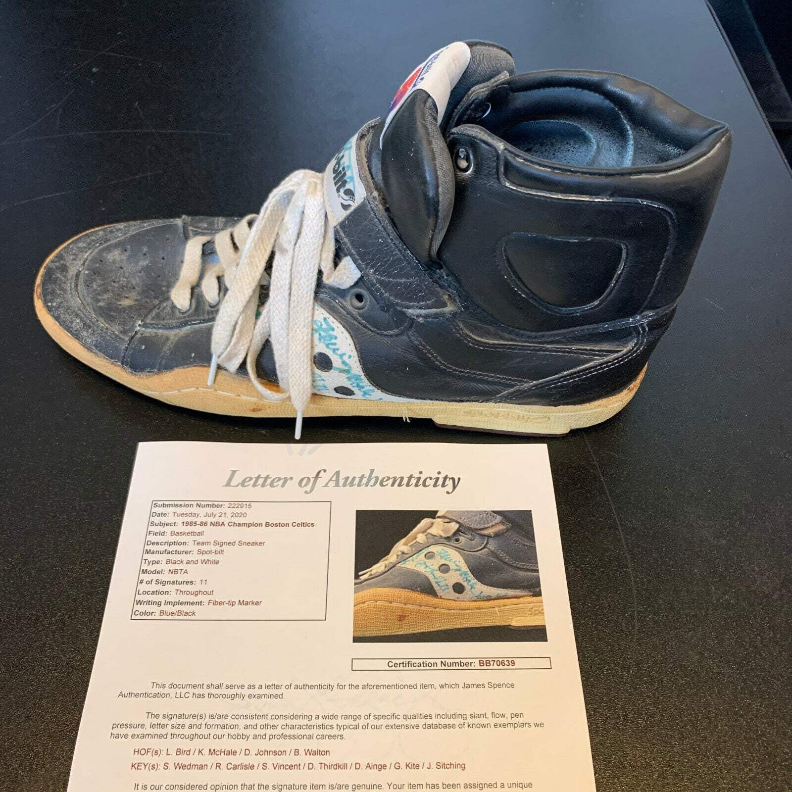 1985-86 Boston Celtics NBA Champs Team Signed Kevin McHale Game Used ...