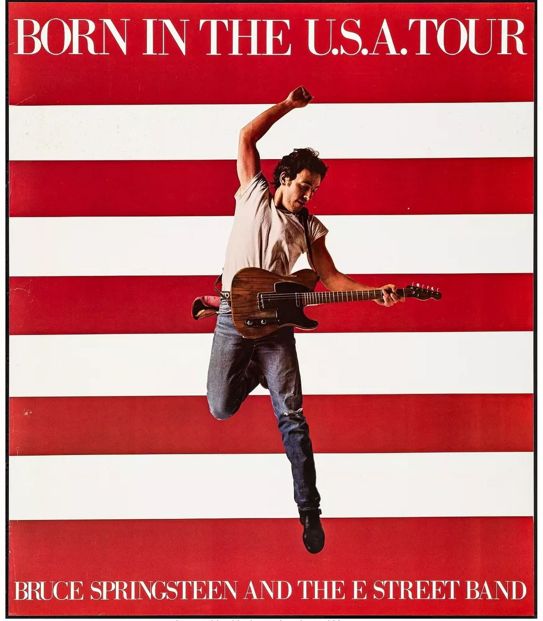 1985 BRUCE SPRINGSTEEN TOUR POSTER WALL ART PRINT FOR BORN IN THE USA ...