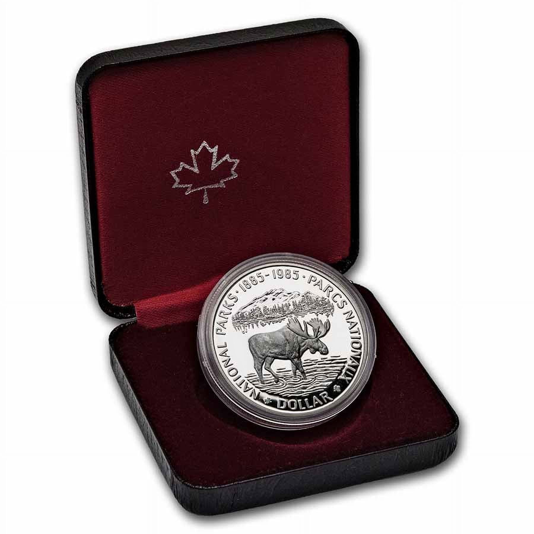 1985 Canada Silver Dollar Proof, National Parks Moose Collectible Mint ...