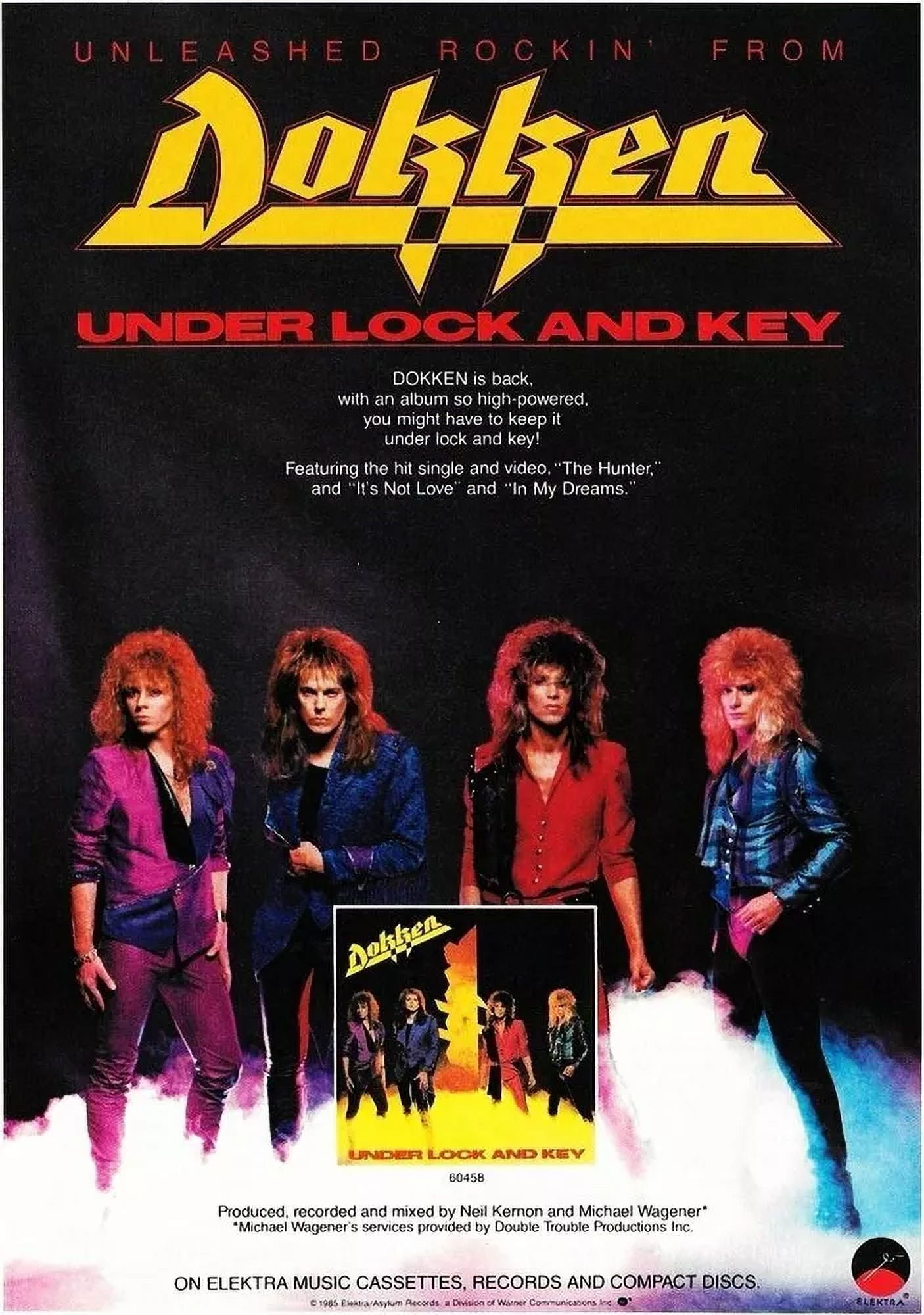1985 Dokken Album Promo Poster Wall Art Print in George Lynch 11 x 17 ...