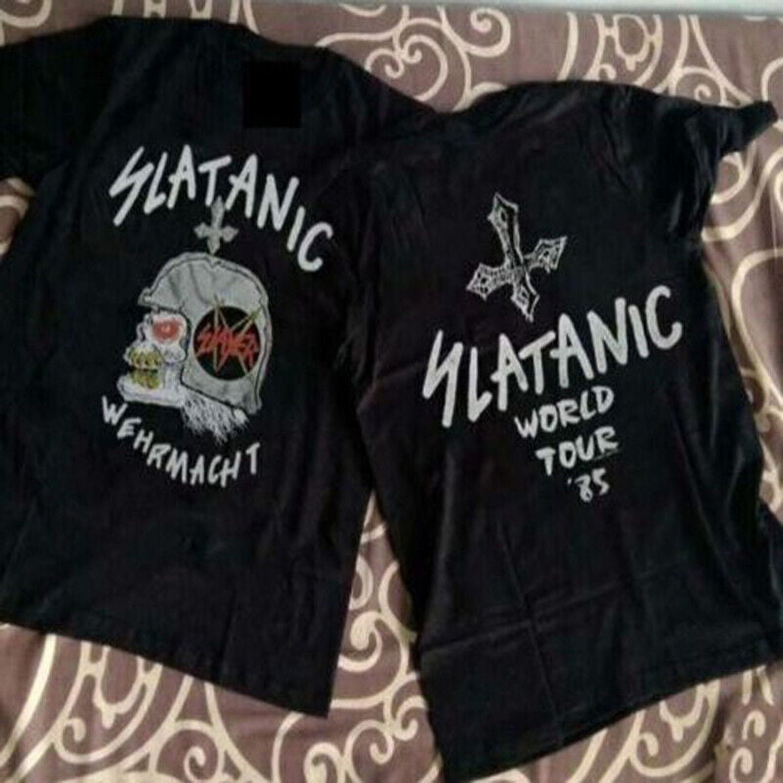 1985 T-Shirt Slaytanic Slayer Tour Wehrmacht World Screen Stars See ...