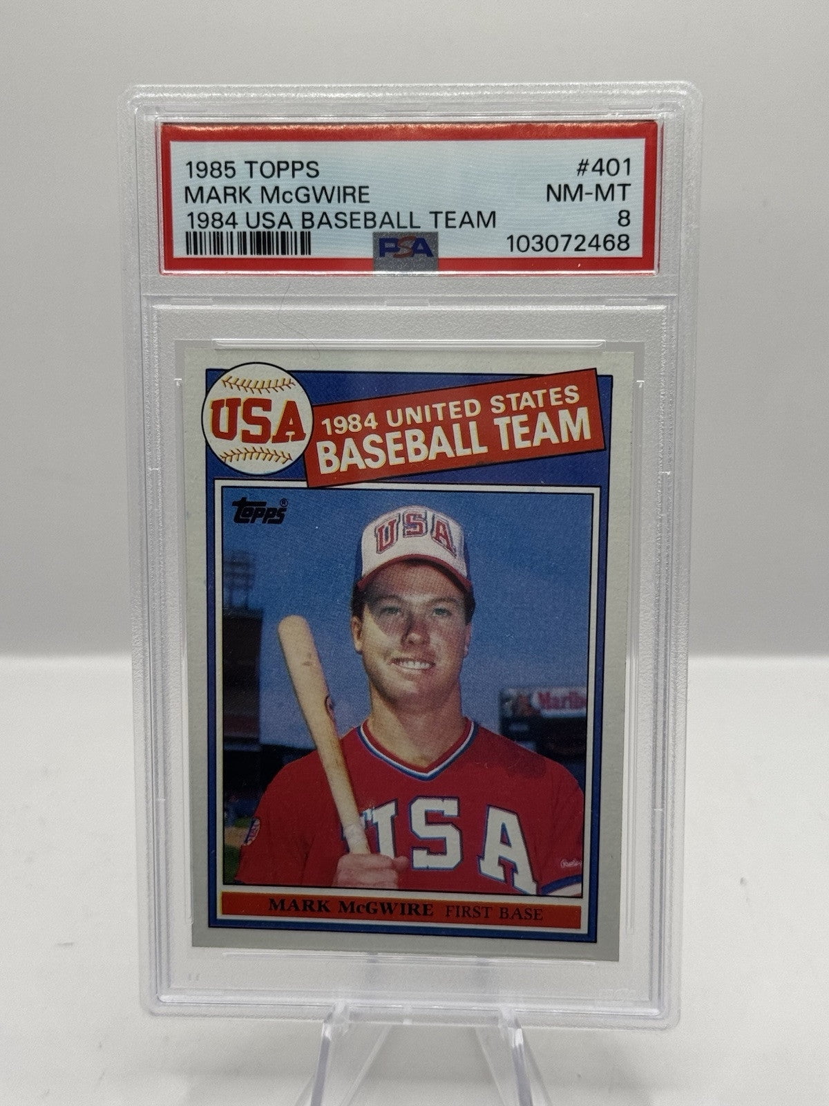 1985 Topps Mark McGwire PSA 8 1984 USA Team #401 - Walmart.com
