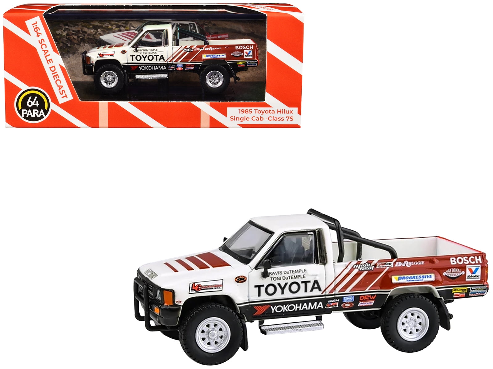 1985 Toyota Hilux Single Cab Pickup Truck "Class 7S Racing" White with ...